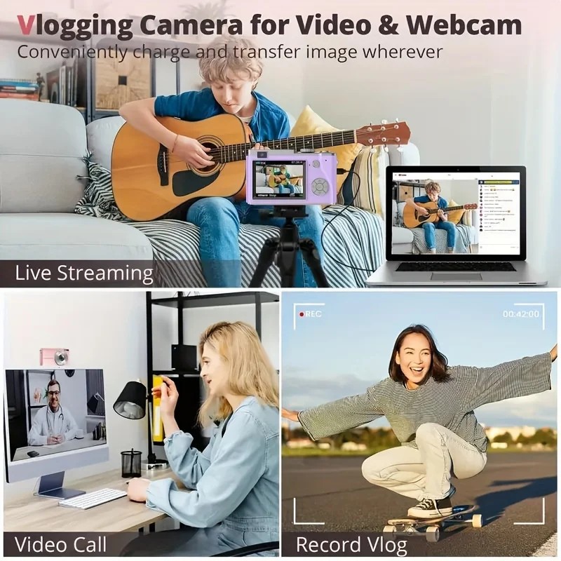 4K Digital Camera For Photography 50 Milion HD Pixels Video CCD Flash ...