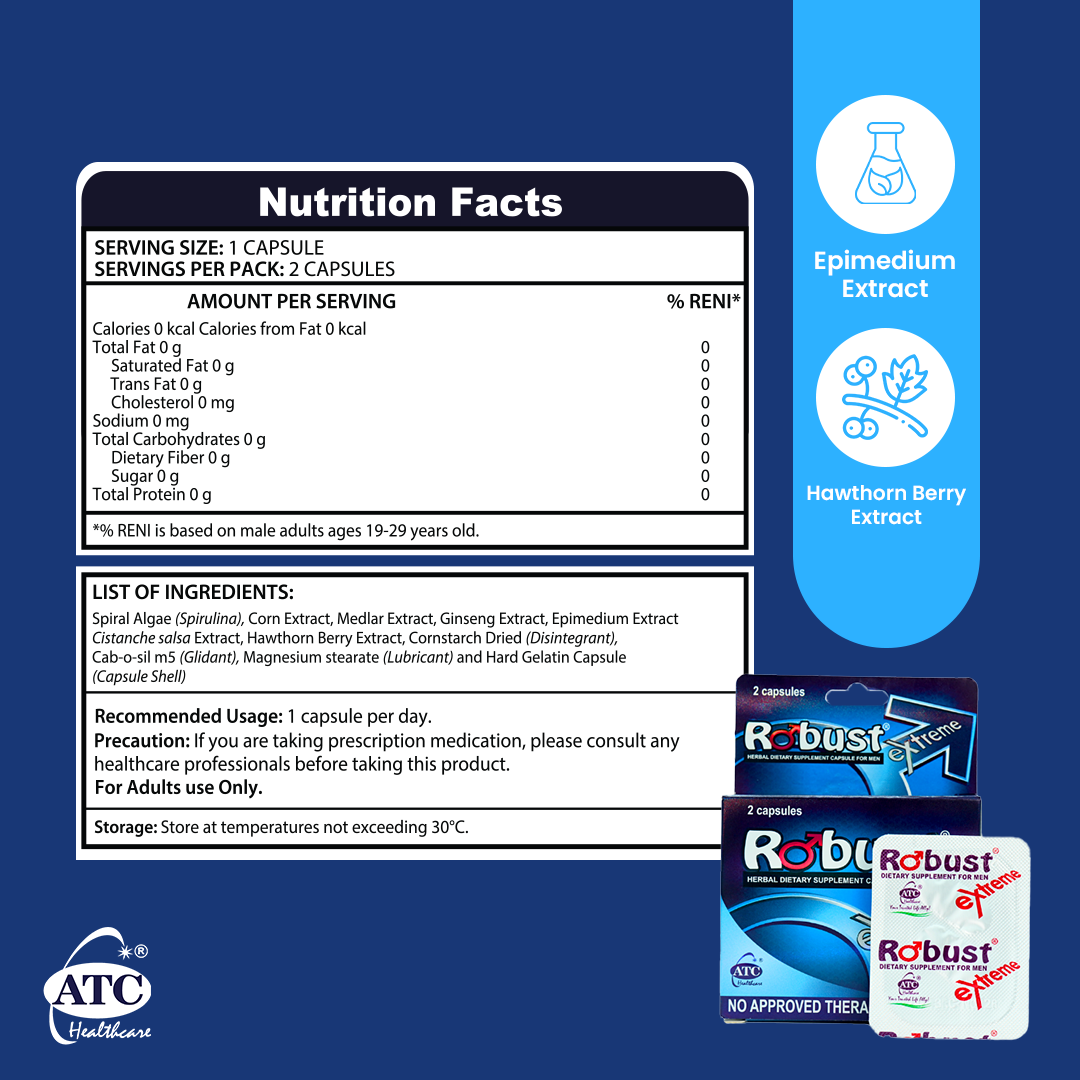 ATC Robust Extreme 2's Men's Dietary Supplement | Shopee Philippines