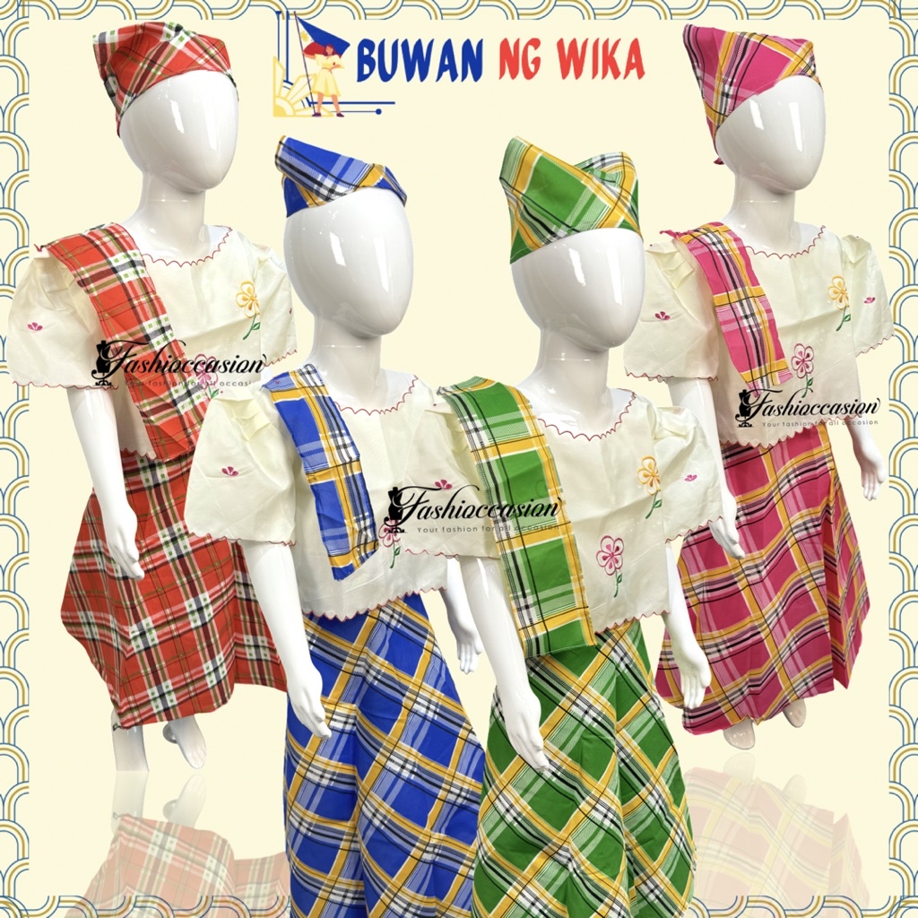 Filipiana KIMONA CHECKERED PATADYONG - Buwan Ng Wika Costume for kids ...