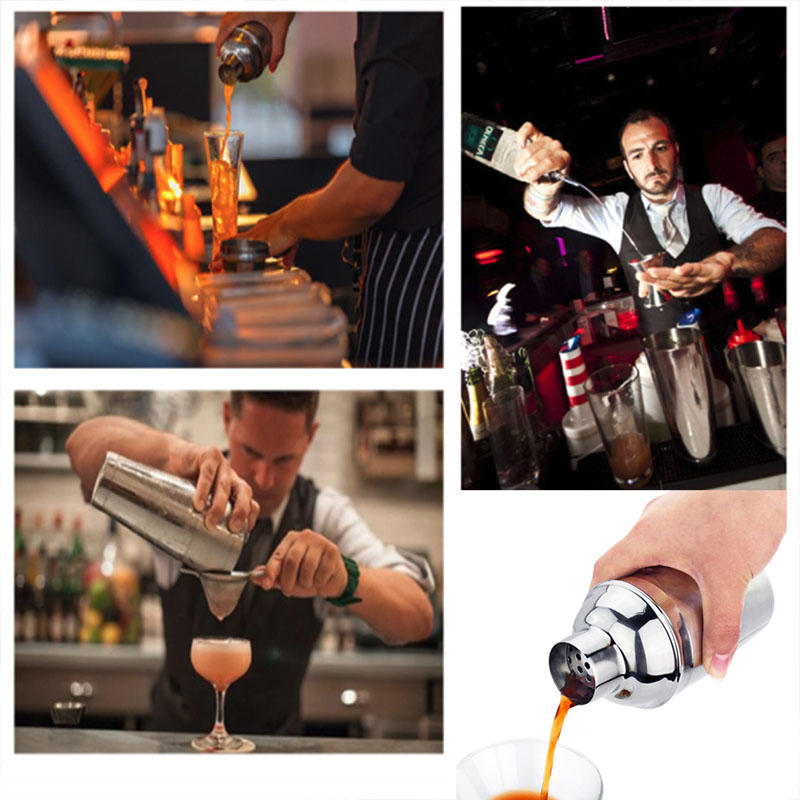 [Ship Local] 12Pc 750/600ml Cocktail Shaker Set Bartender Kit Shakers ...