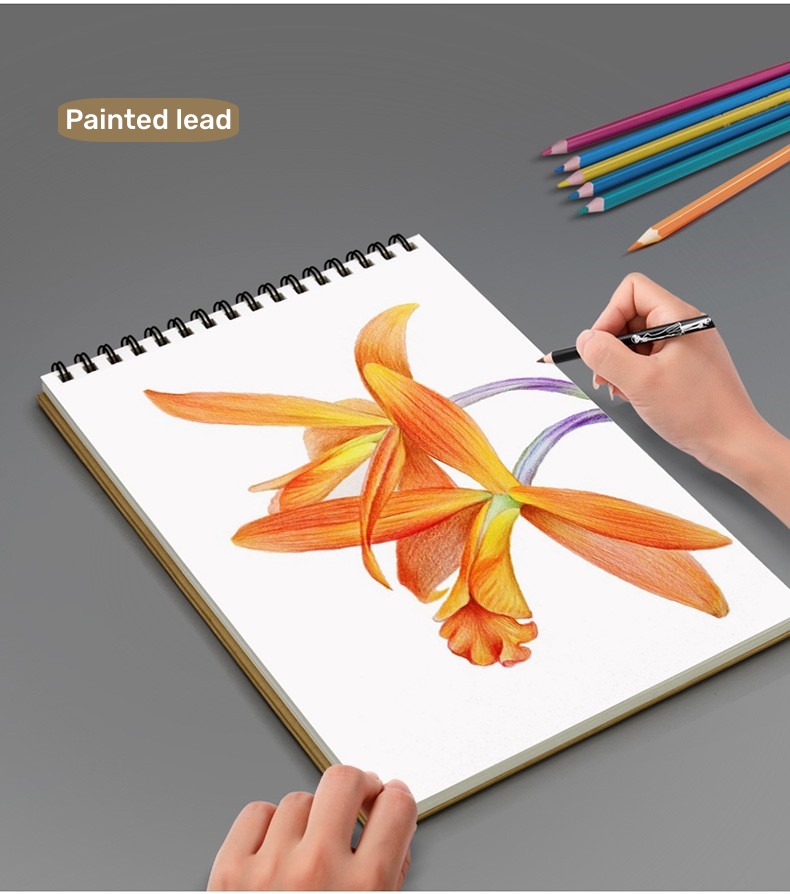 Sketchbook A4/A5/8K/16k Thick paper Spiral notebook Art school Supplies ...