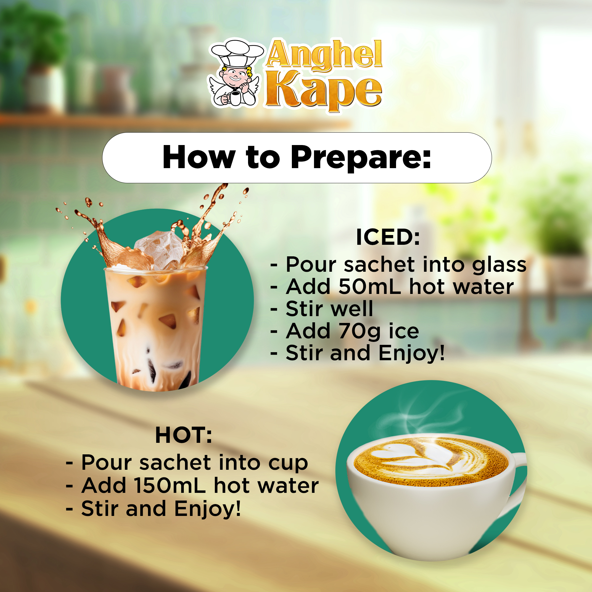 Anghel Kape Palm Sugar Latte Premium 3n1 Coffee 1pack/10pcs/200grams w ...