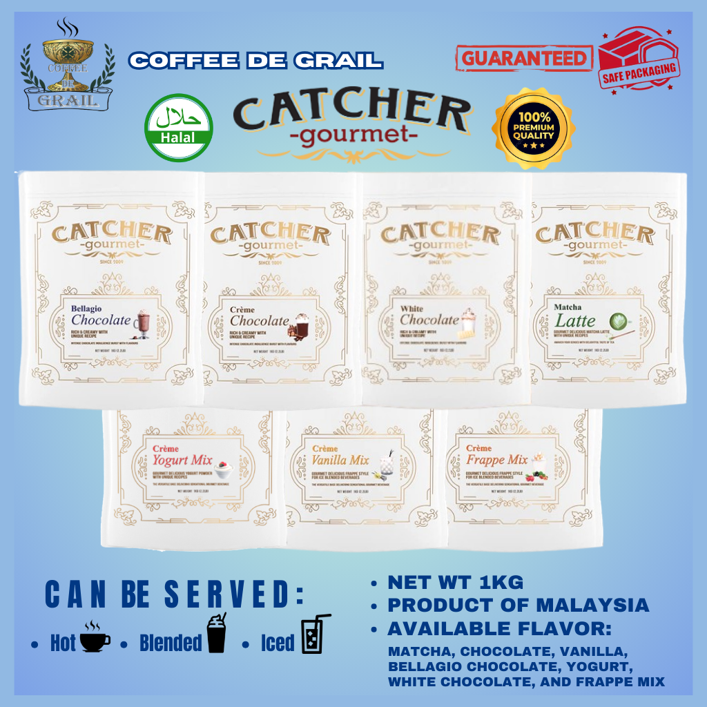 Catcher Gourmet Powder 1KG – Various Flavors for Frappe, Milk Tea ...