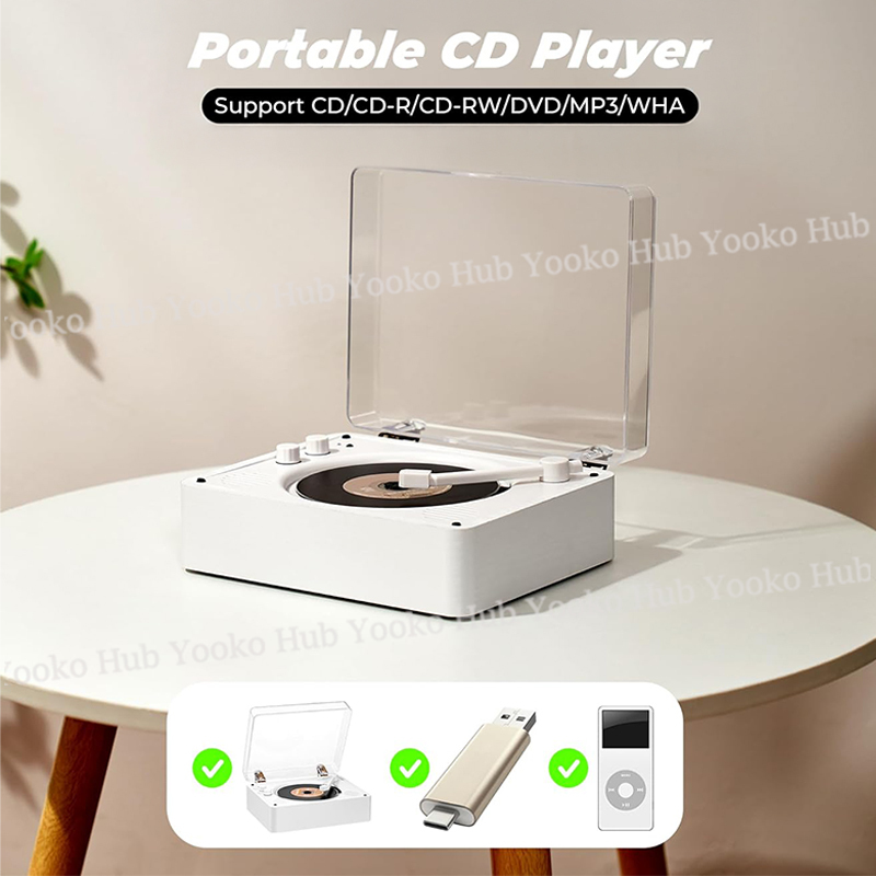 Middix Retro CD/DVD Player Bluetooth Speaker + AUX Input/Output ...