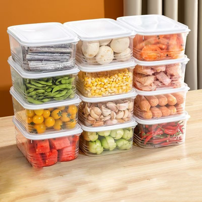 5pcs丨Food Containers Reusable Plastic Fresh Storage Box With Lid ...