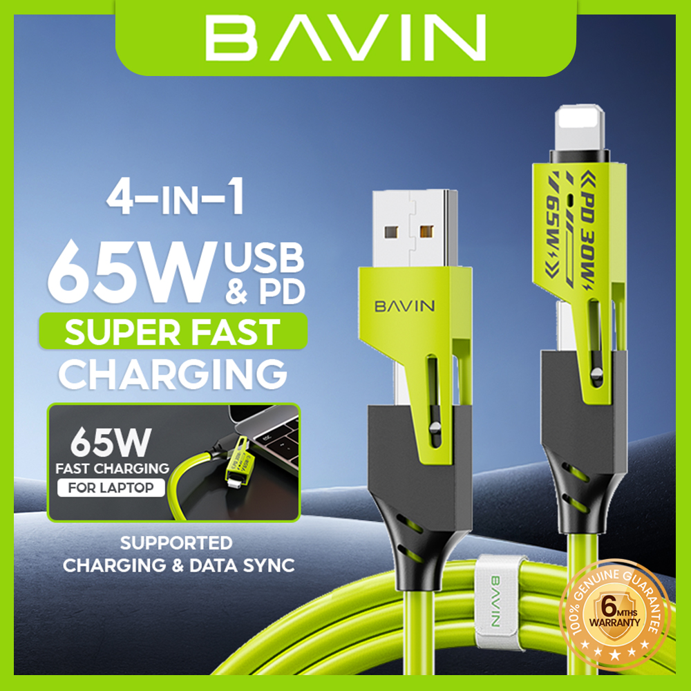 BAVIN CB390 4in1 65W PD Fast Charging Cable/Type-C to Type-C Multi ...