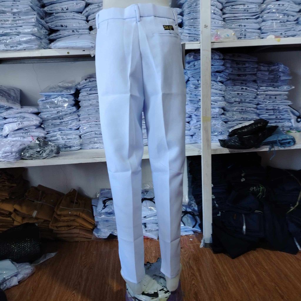 WHITE SLOCKS PANTS GABERDIN FABRIC MAKAPAL/ WELL OFF BRAND GOOD QUALITY ...