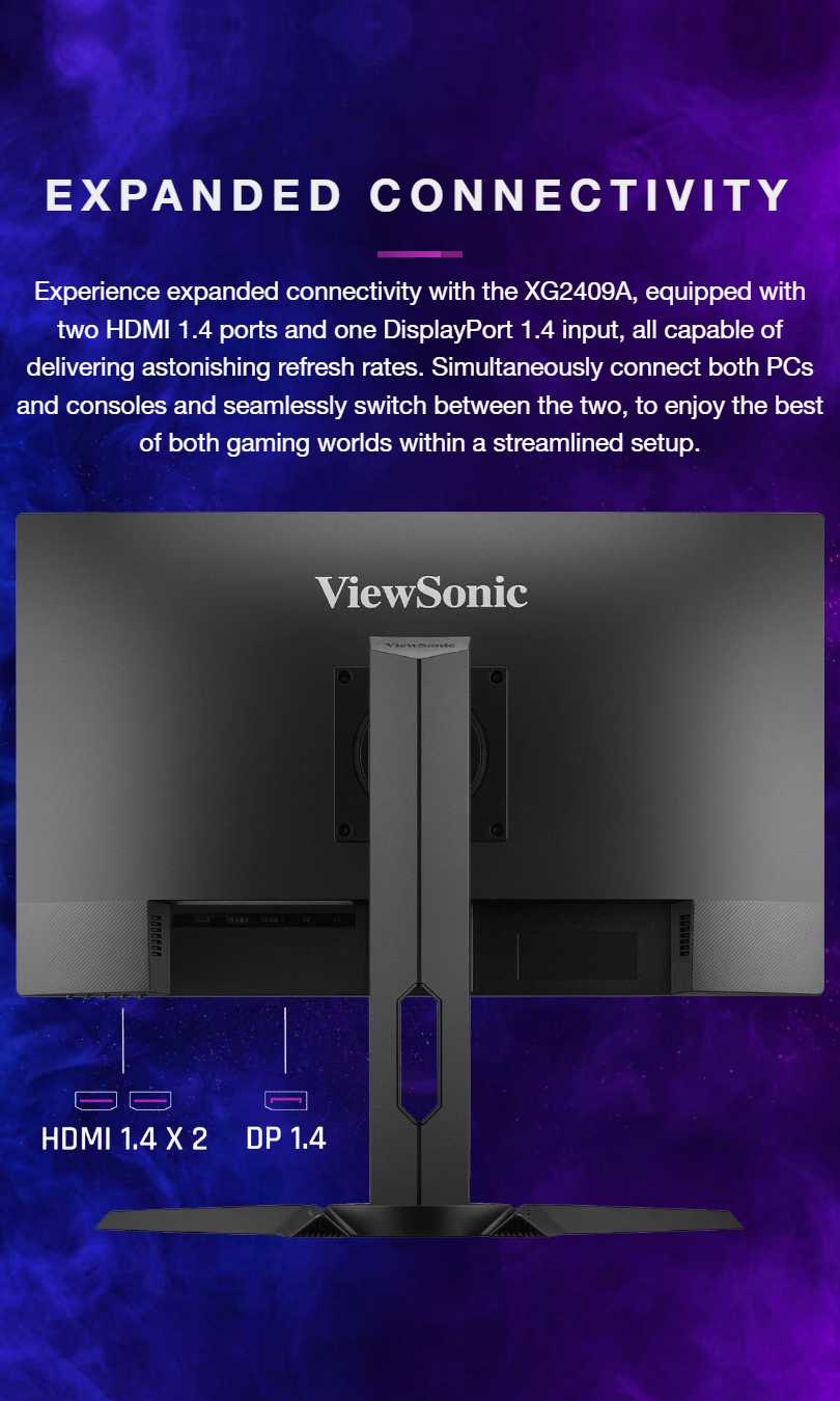 ViewSonic XG2409A 24" Full HD 1920 x 1080 240Hz IPS Technology 1ms ...