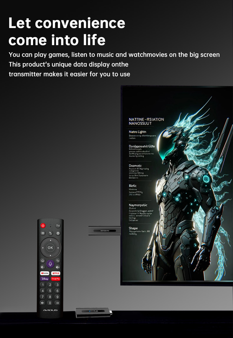 4K HD T99 TV Stick 8+128GB Android 12.1 2.4G/5G WIFI Rockchip 3228A ...