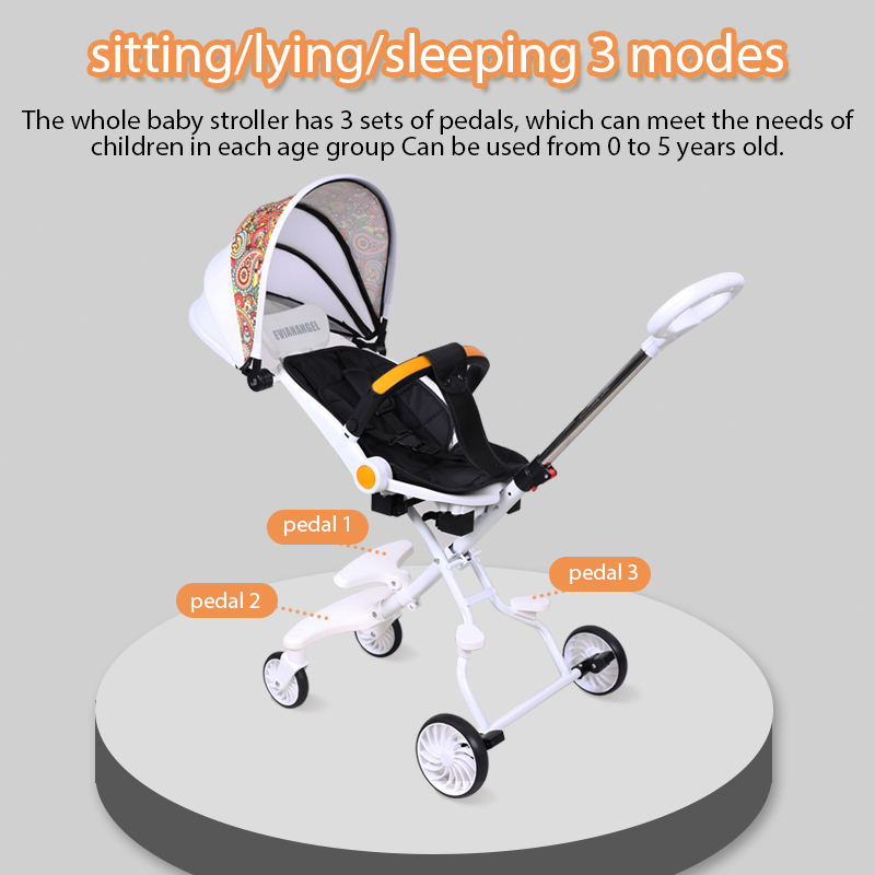 Flybb Lightweight Foldable Stroller Foldable Stroller Bike Two Way High View Baby Toddler ...