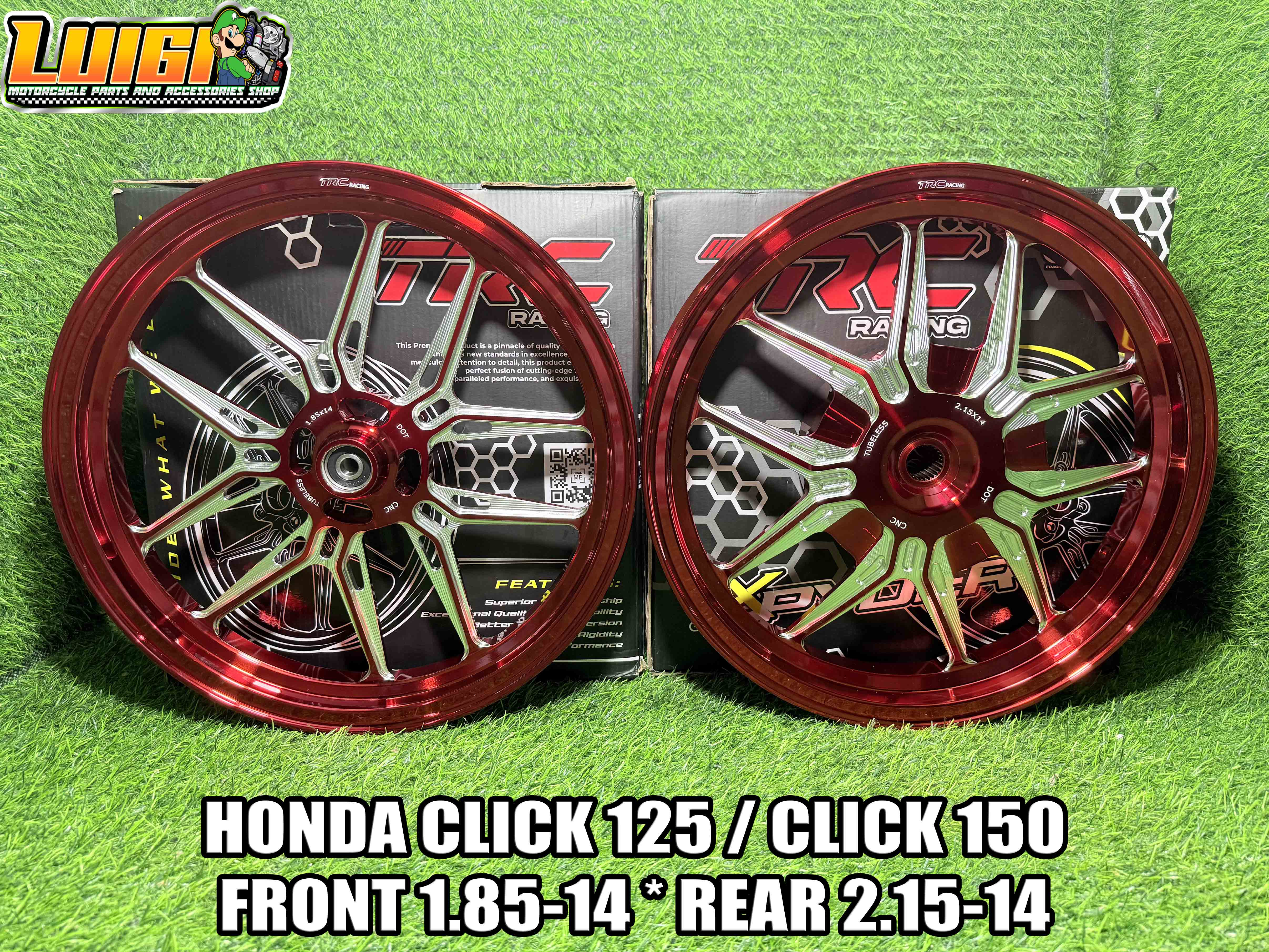 TRC RACING XPYDER CNC MAGS 14s 10 SPOKES HONDA CLICK 125 / CLICK 150 ...