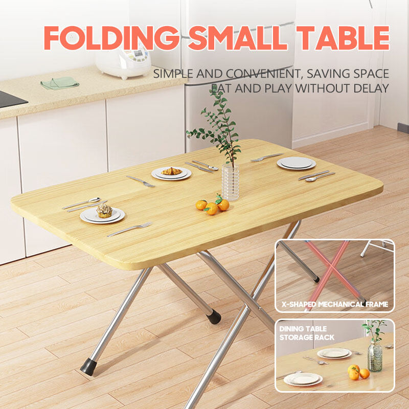Wooden Folding Dining Table Simple Folding Table Outdoor Table Small ...