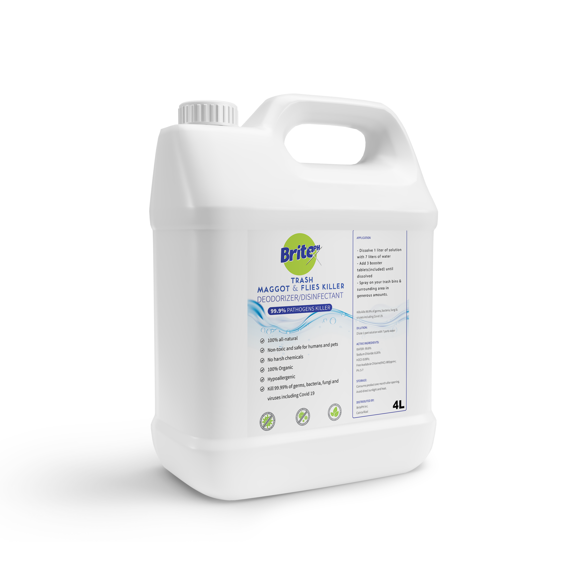 BritePH Trash Disinfectant/Deodorizer Anti-maggot & Flies DIY KIT ...