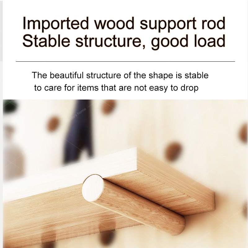 Solid Wood Wall Rack 60/80/120cm Display Rack Storage Rack Combination ...