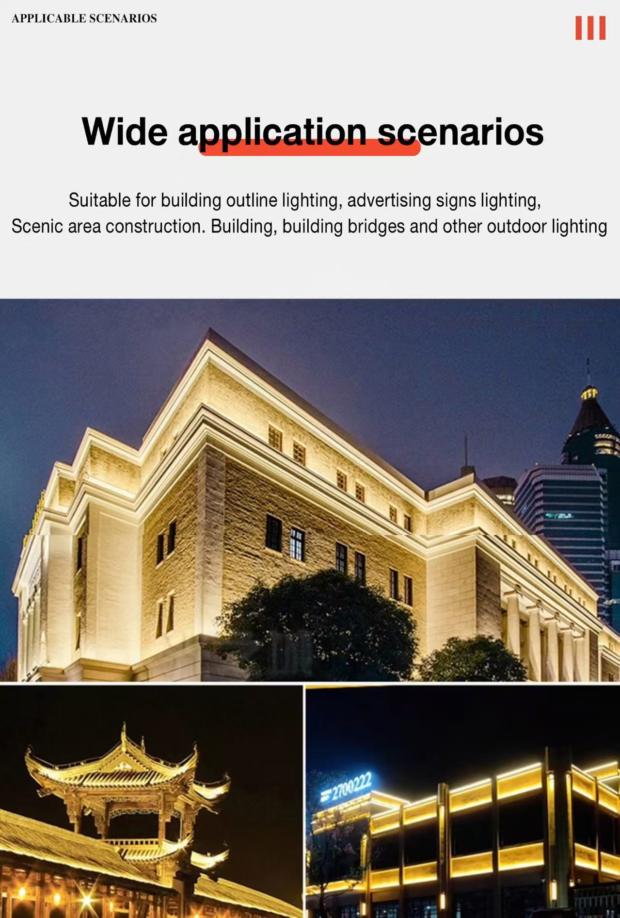 Linear Wall Washer Outdoor Waterproof Color Changing LED Strip Light ...