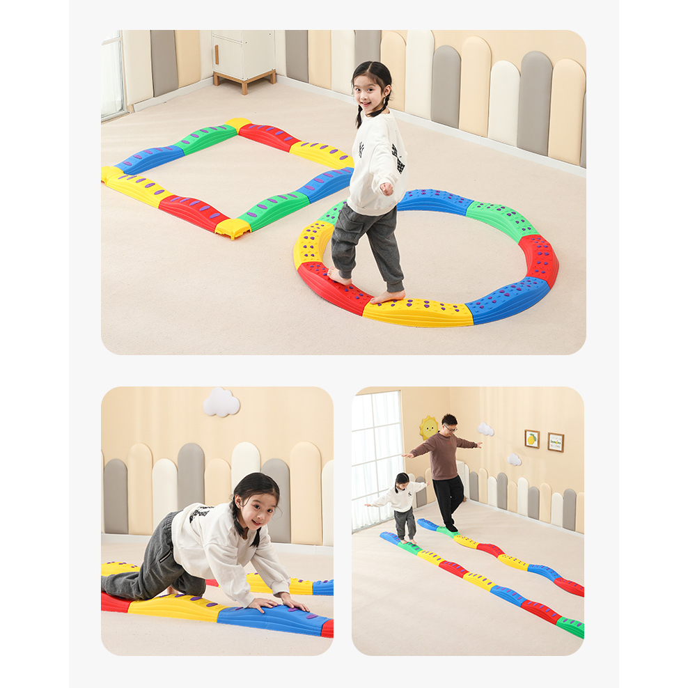 Wavy Circle Balance Beam Set Tactile Stepping Stone Indoor Outdoor Toy ...