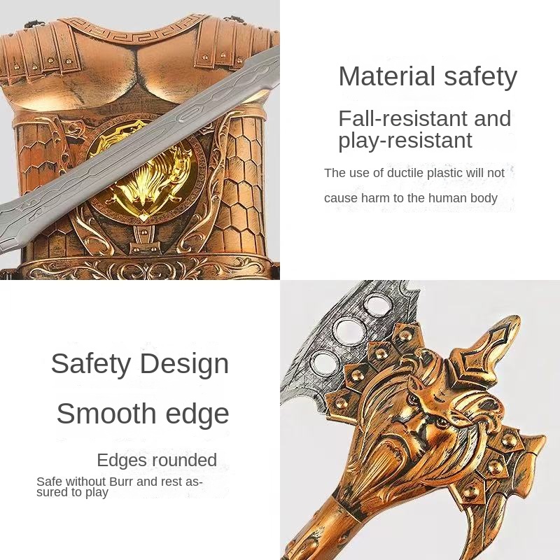 Ancient Roman Warriors Armor Shield Children's Sword Weapon Halloween cosplay Costume Props ...