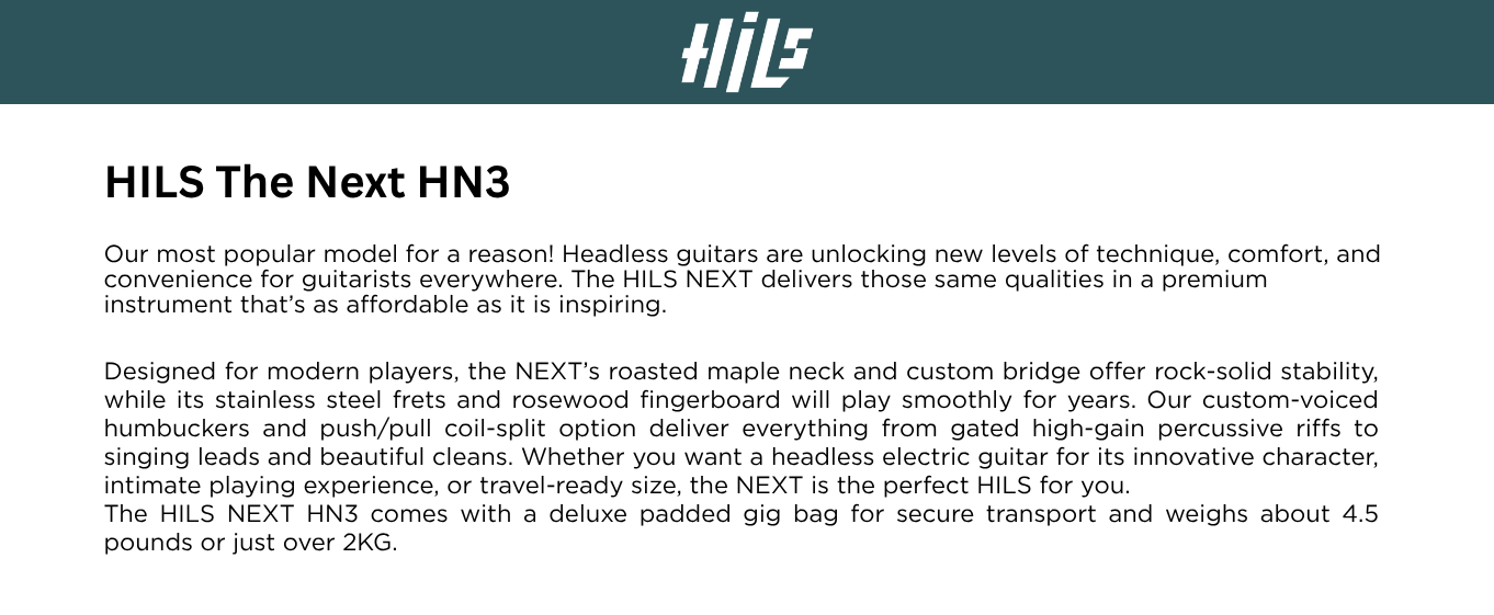 HILS Guitars - The Next HN3 | Shopee Philippines