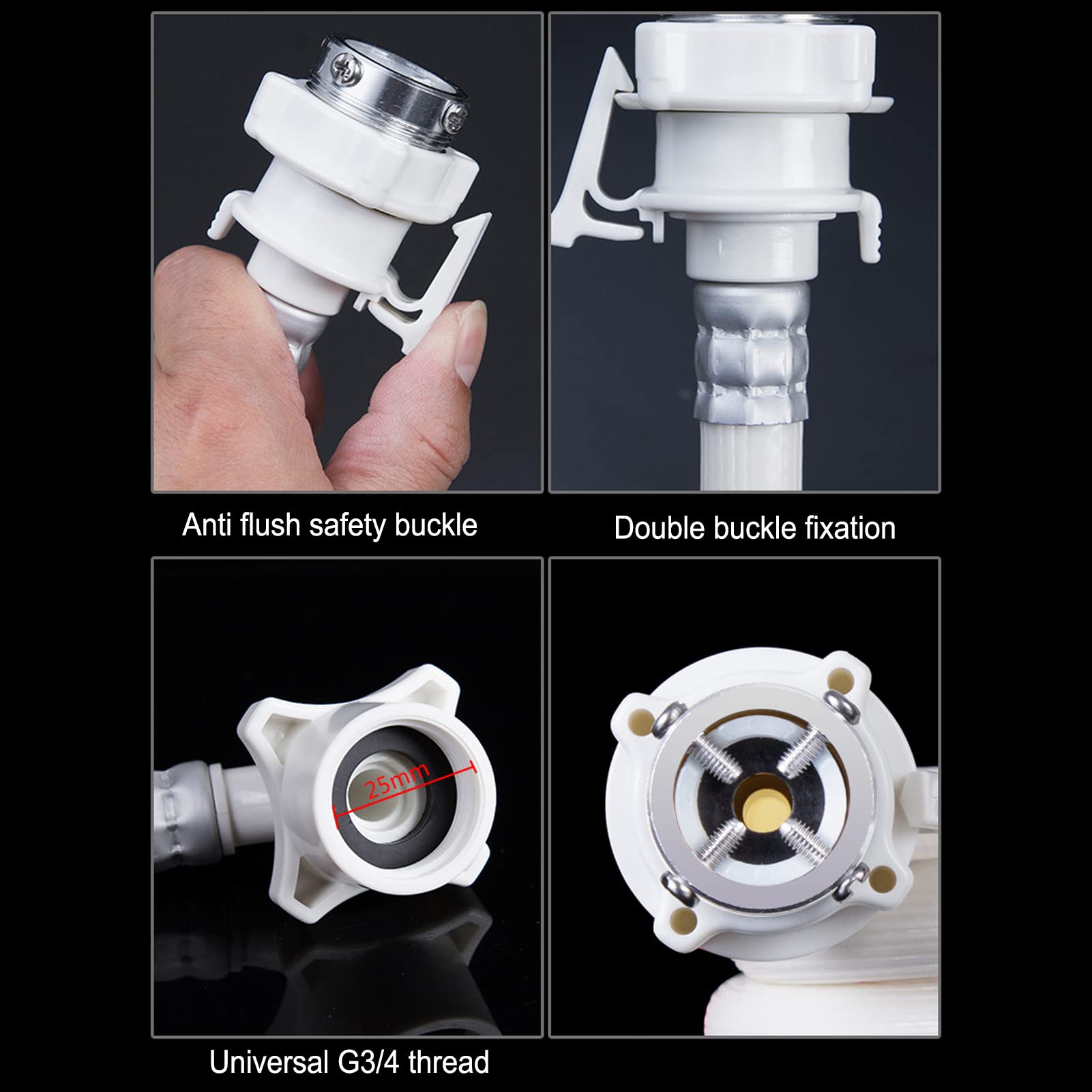 2.5-15m Optional Automatic Washing Machine Inlet Pipe Inlet Water Hose ...