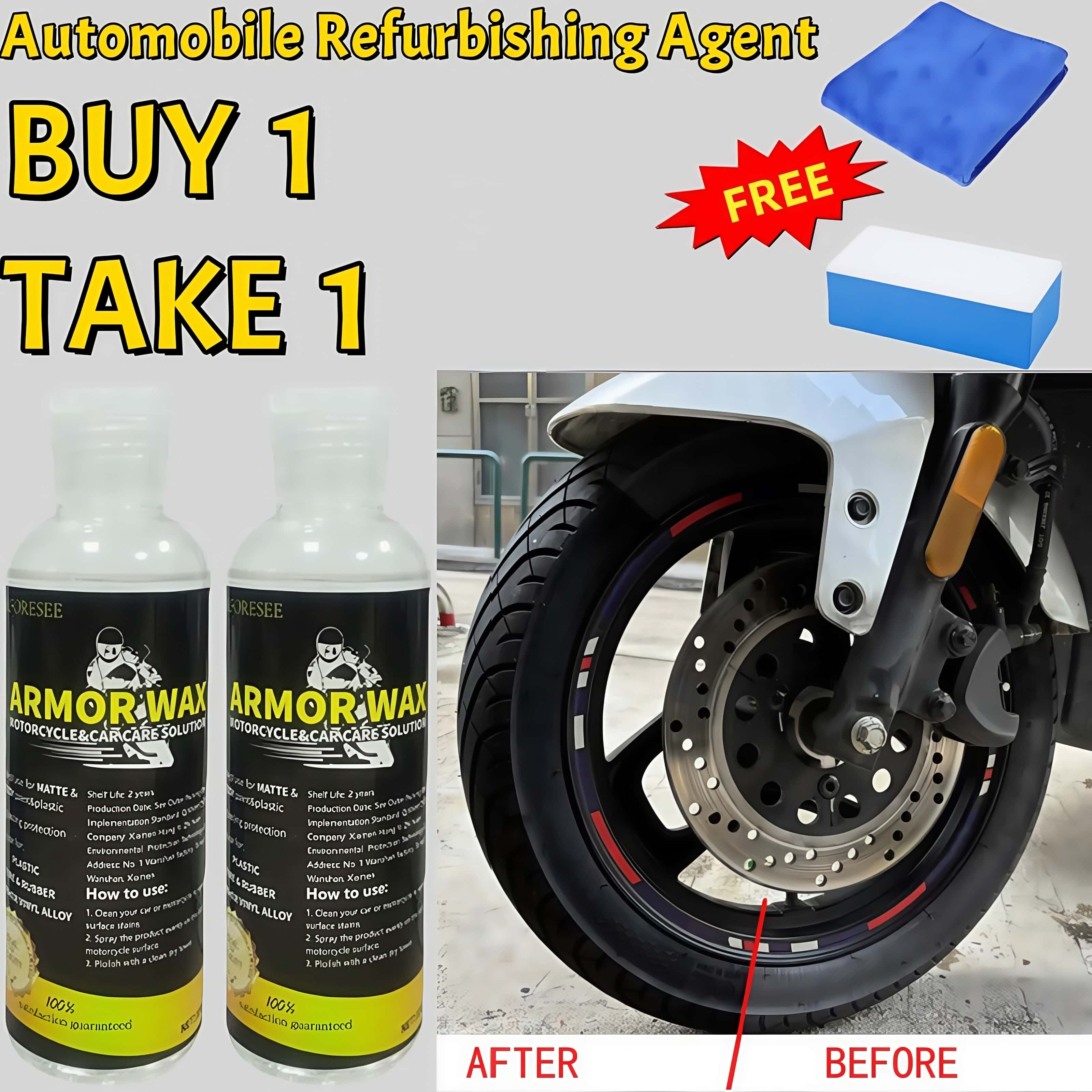 Buy 1 Take 1 Foresee Motorcycle Armor Wax RPL Armor Wax Coat | Shopee ...