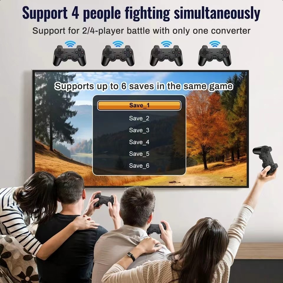M8 Video Game Console 4K HD 25000+ games built-in 64GB Games Set ...