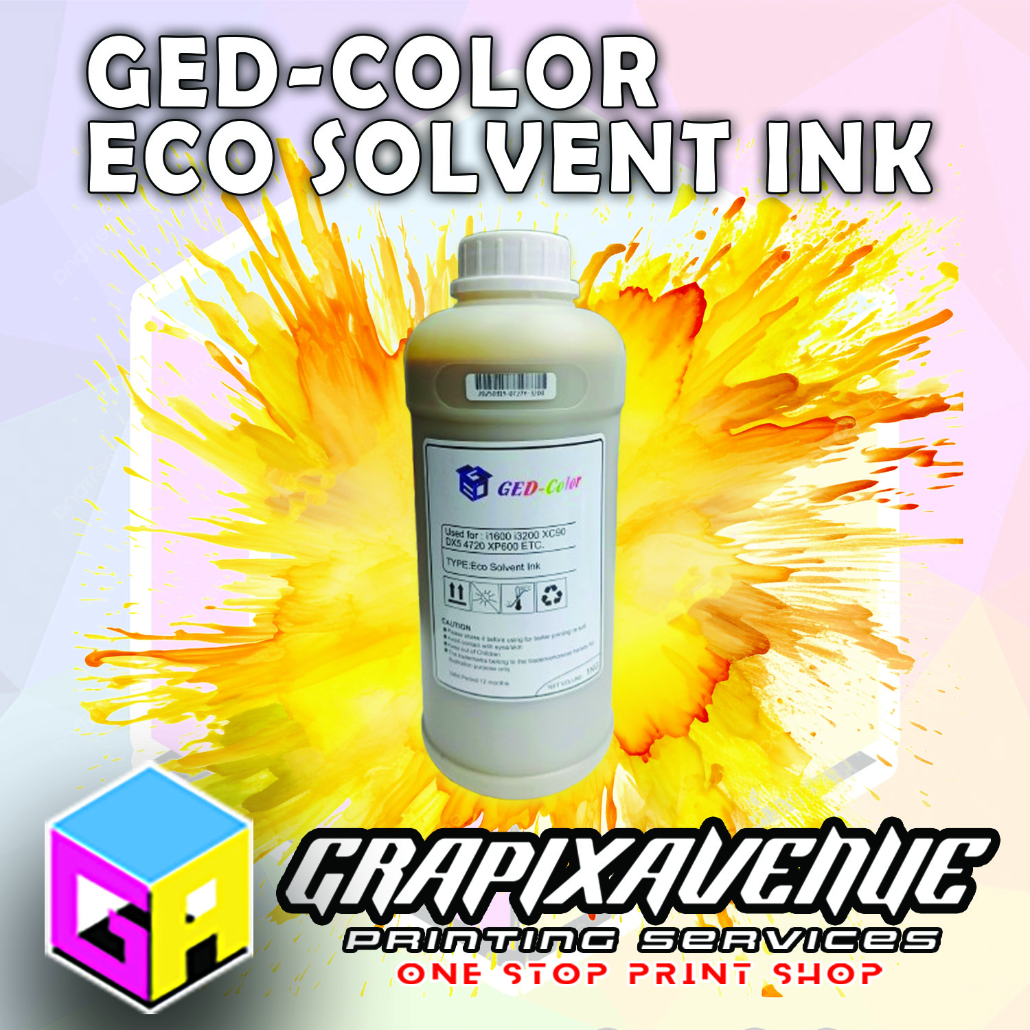 GED Color ECO SOLVENT INK FOR LARGE FORMAT PRINTER | Shopee Philippines