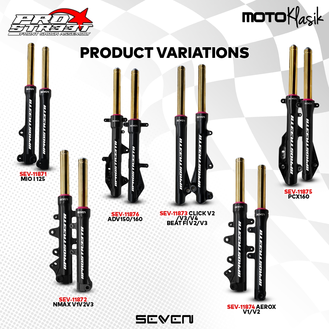 MOKOTO SEVEN SERIES PRO STREET FRONT SHOCK ASSY NMAX ADV PCX CLICK BEAT ...