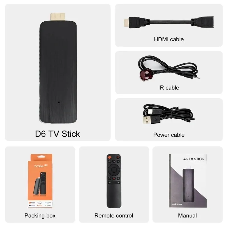TV Stick 4K Android 13.0 TV Box 4K Netflix/Disney+ Turns TV into Smart ...
