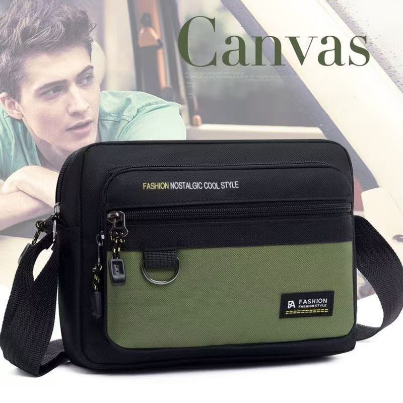 Multi Layer Waterproof Men's Messenger Bag Crossbody Square Sling Bag ...