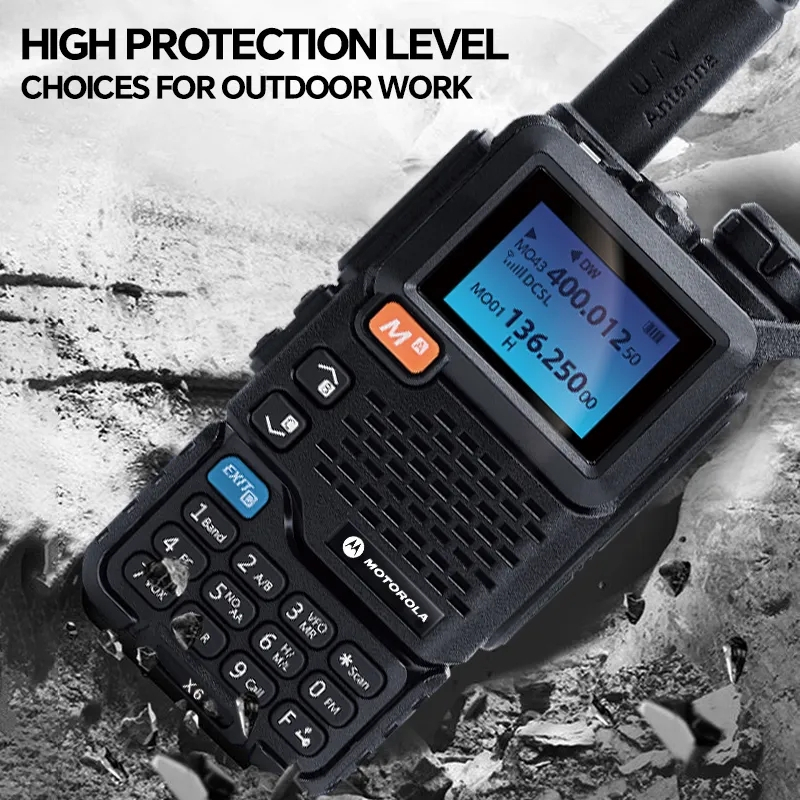 MOTOROLA X6 Walkie talkie FM radio AM Aviation frequency 10W high power ...