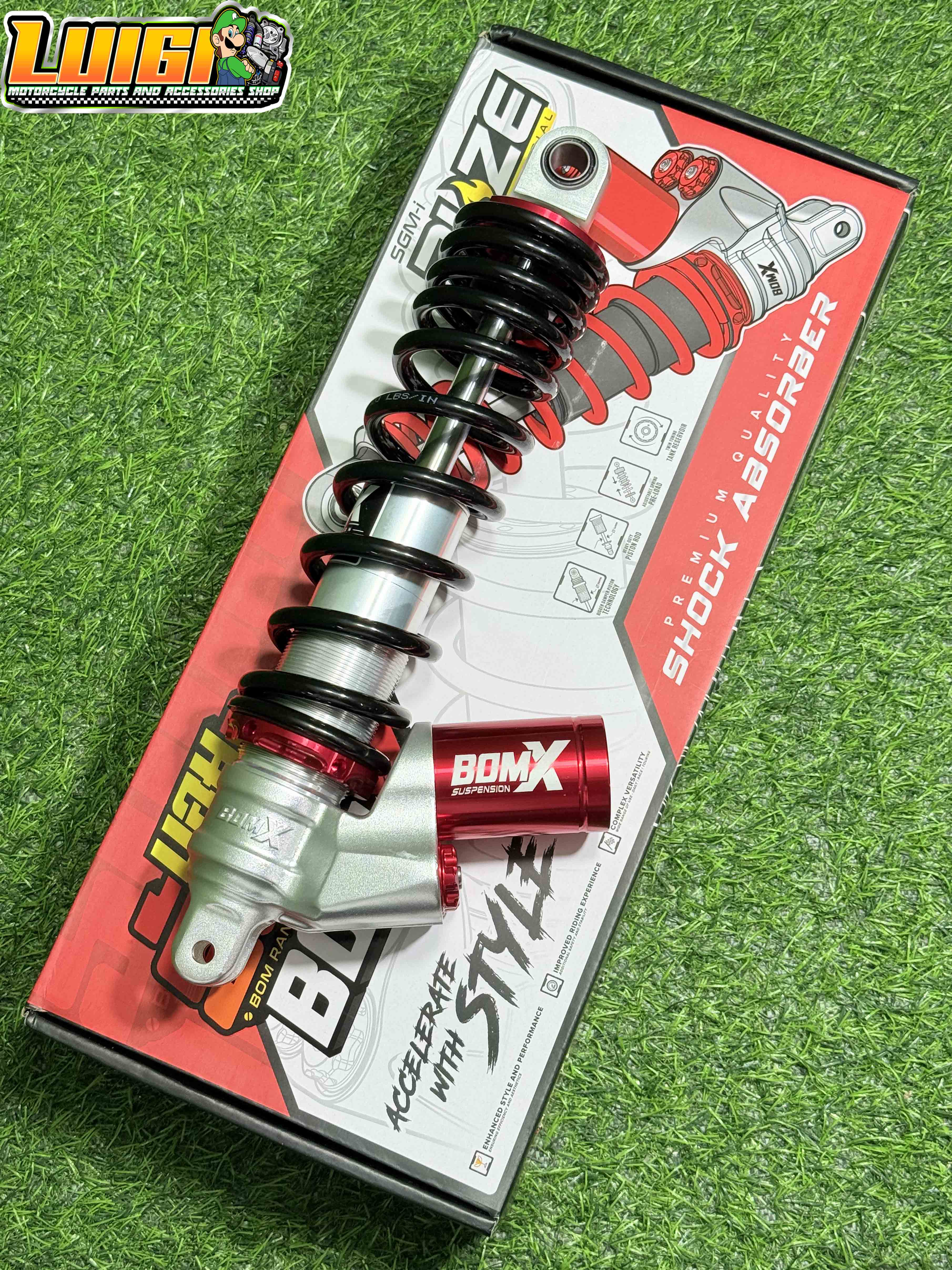 BOM X BLAZE CLICK 125/MIO SPORTY/MIO M3 REAR SHOCK SUSPENSION FULLY ...