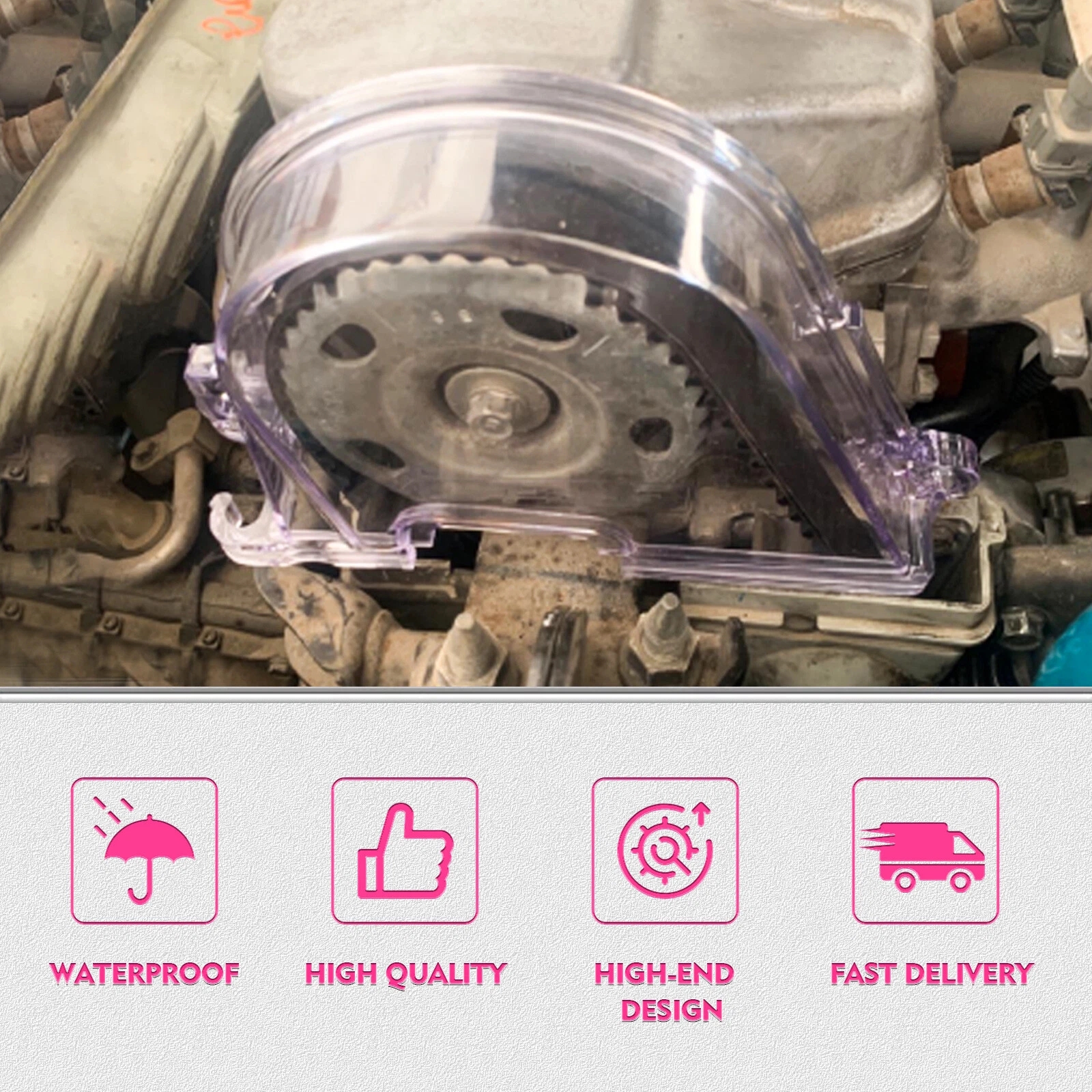 HKS Clear Cam Gear Timing Belt Cover Turbo Cam Pulley Compatible with ...