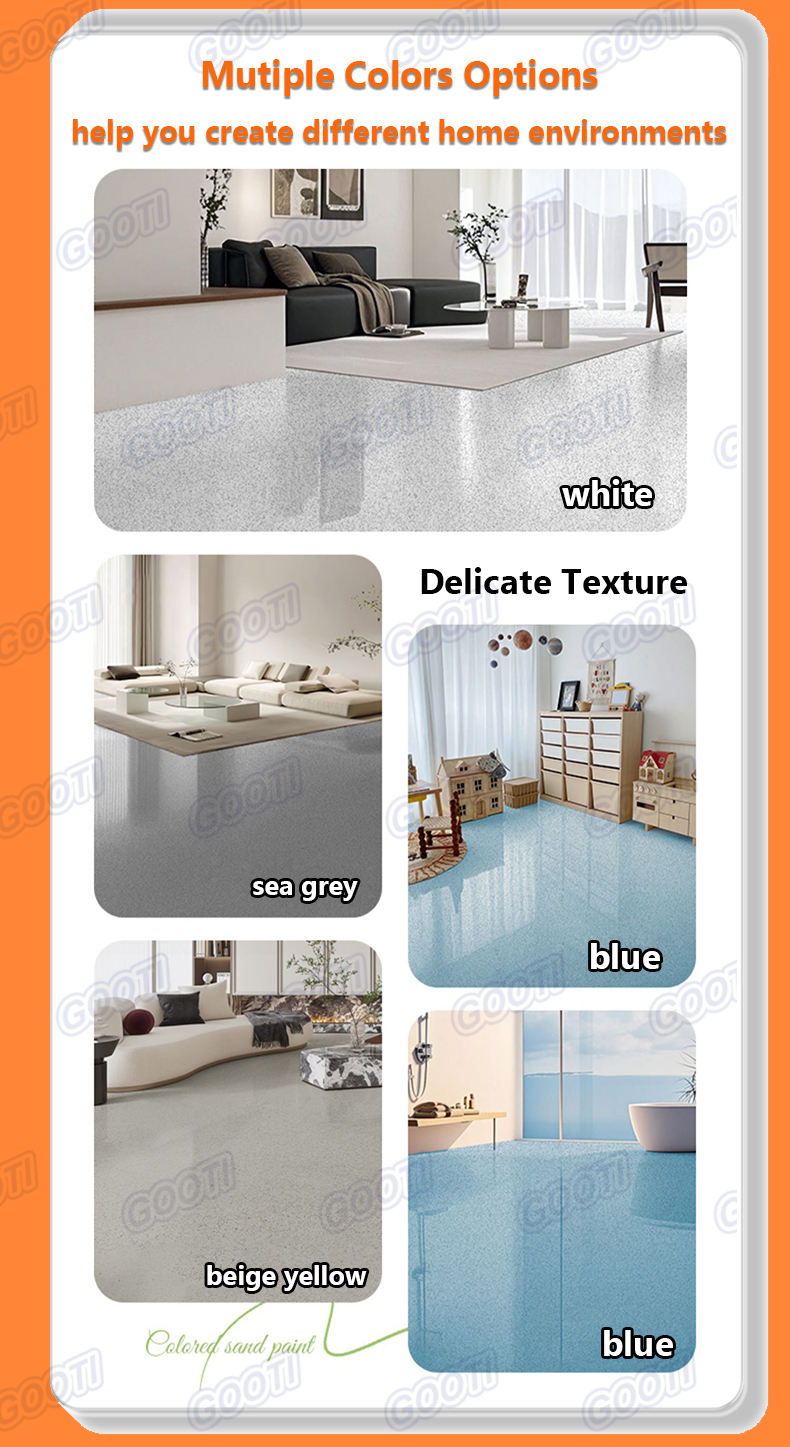 1 Gallon Epoxy Colored Sand Self-Leveling Cement Floor Paint Imitating ...