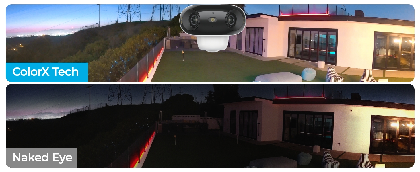 Reolink Argus 4 Pro Security Camera 4K 8MP 180°Dual Lens PIR Colorx ...