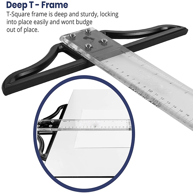 T SquareAcrylic T Square Transparent Detachable Head For Students And ...