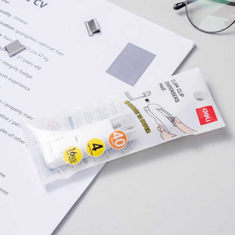 Deli Stapler Paper Clip Binder Clip Book Paper Push Clip 40sheets 16mm ...