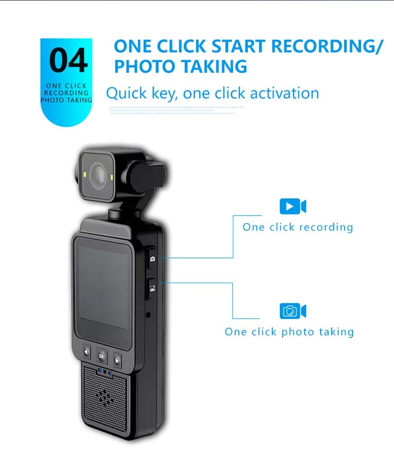 Portable Mini Sport Camera 4K HD Outdoor Action Cameras Police Body Cam ...