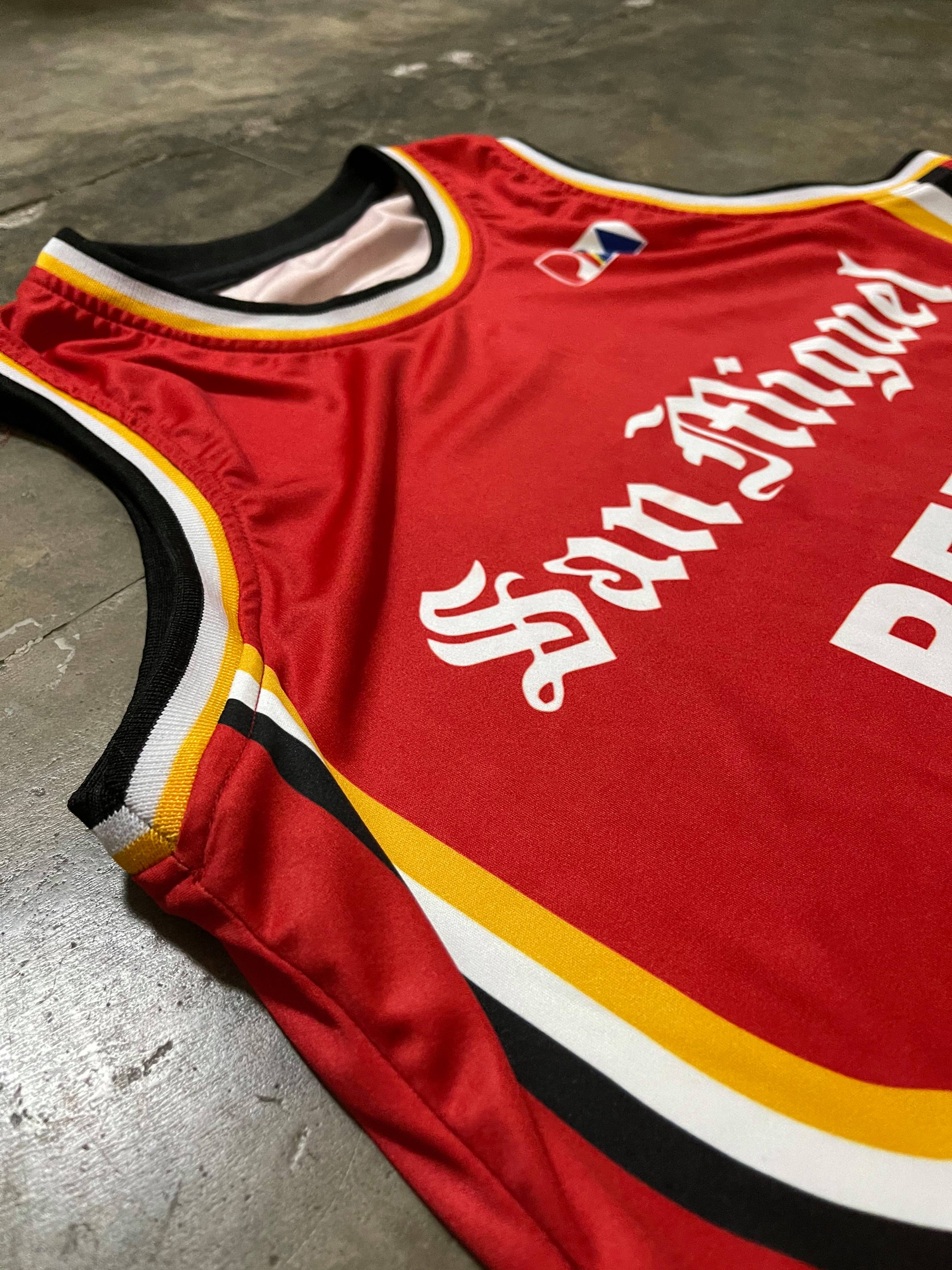 PBA RETRO JERSEY | San Miguel Beermen Ildefonso #10 Red Jersey ...