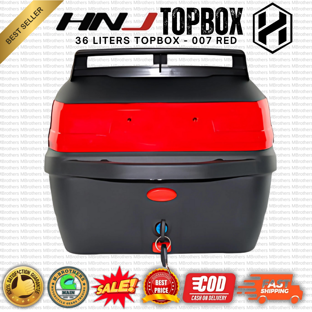 Topbox Only HNJ (012) 30 Liters Universal Topbox Hard Plastic Helmet ...