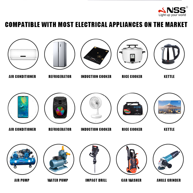 NSS 4 IN 1 Solar Power System Set With Solar Panel Battery Inverter ...