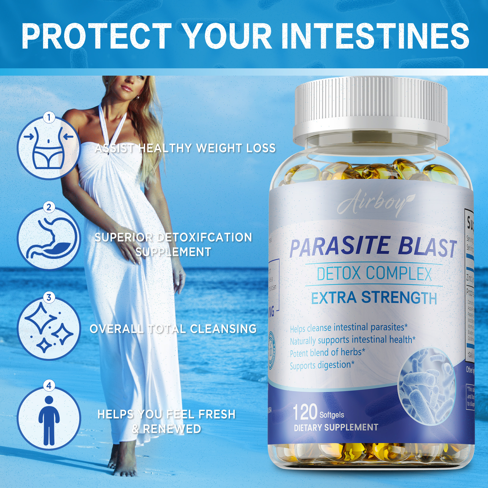 Airboy - Parasite Elimination Capsules Deep Intestinal Cleansing at ...