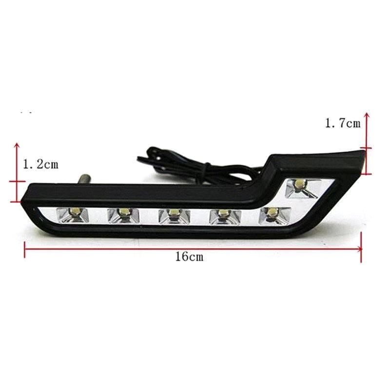 2Pcs Car Driving Lamp Fog 6LED Daytime White Running Super Bright DRL ...