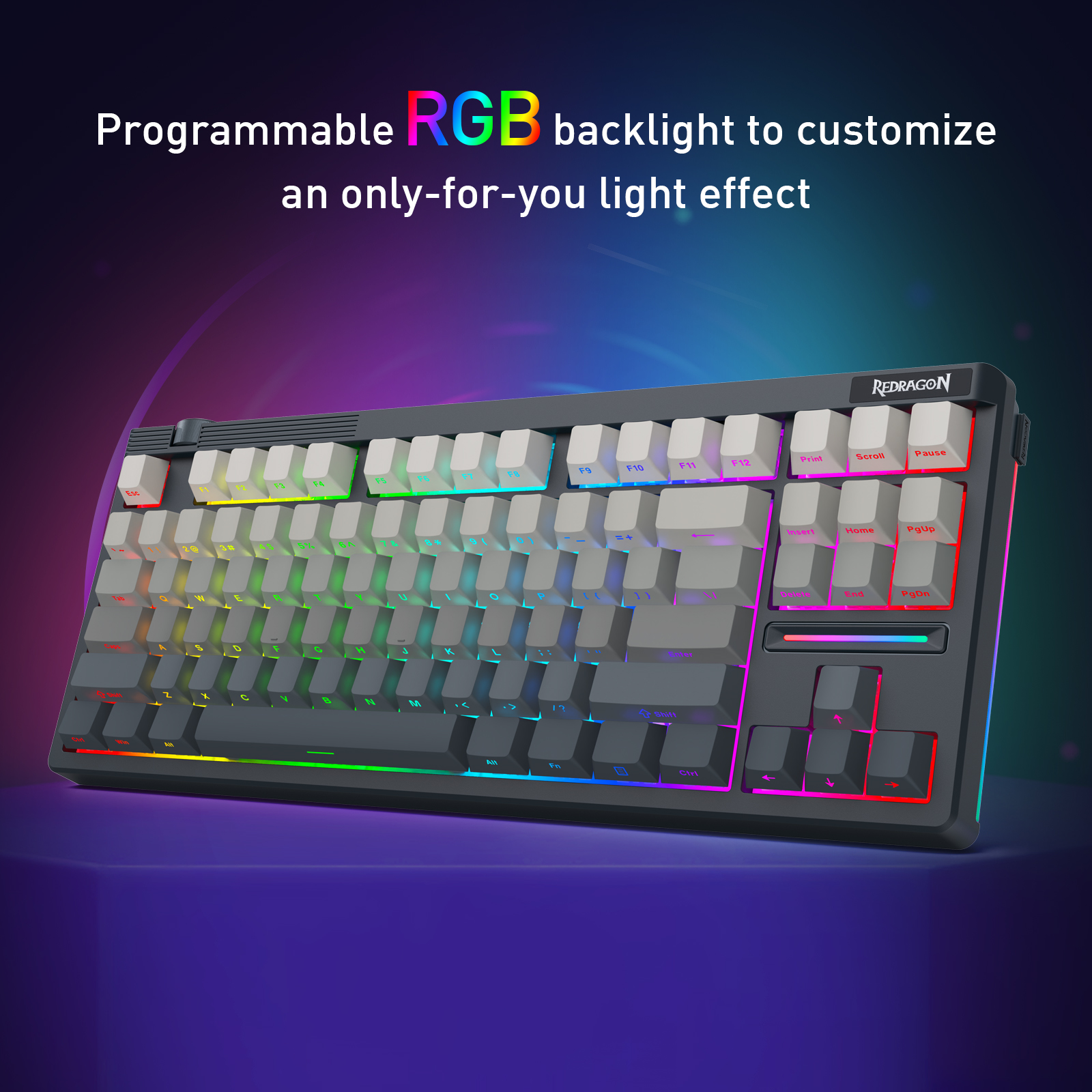 Redragon Otiim Pro Gaming Keyboard Gradient Grey (K729SP-RGB-PRO ...