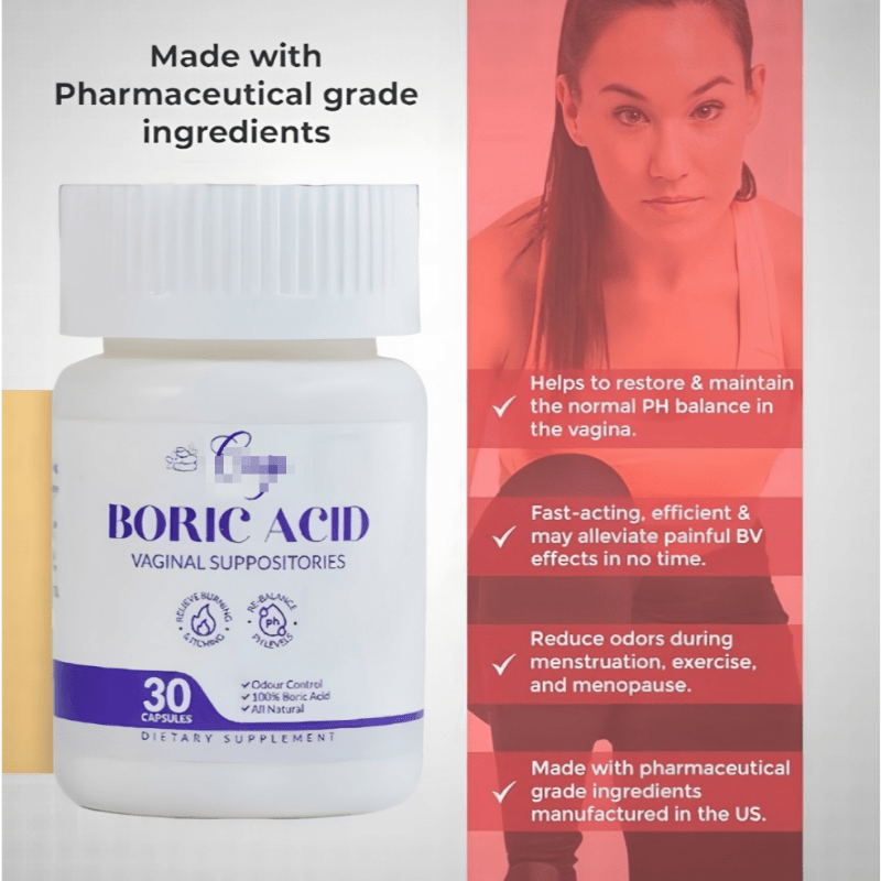 【FDA】Boric Acid Vaginal Suppositories For Vaginal Yeast Infection Vaginal Odor Bacterial ...