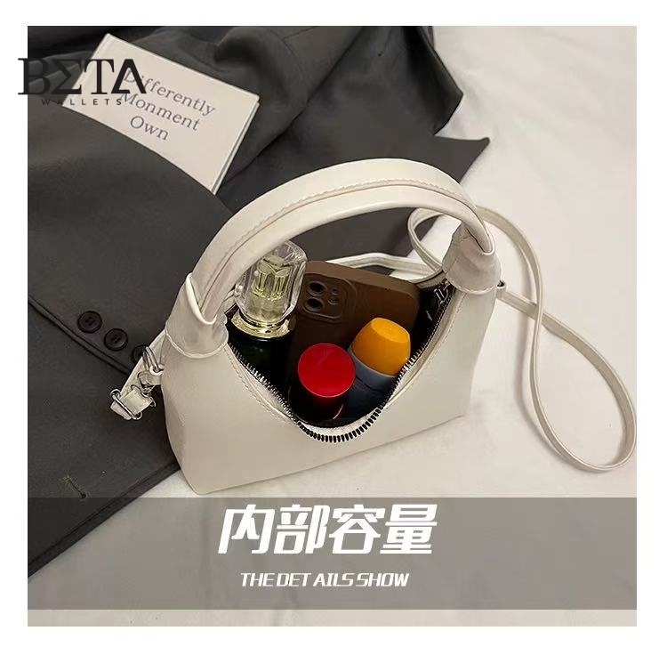 BETA Leather Women's Handbag Underarm Bag Korean Cute Sweet 2Way Casual ...
