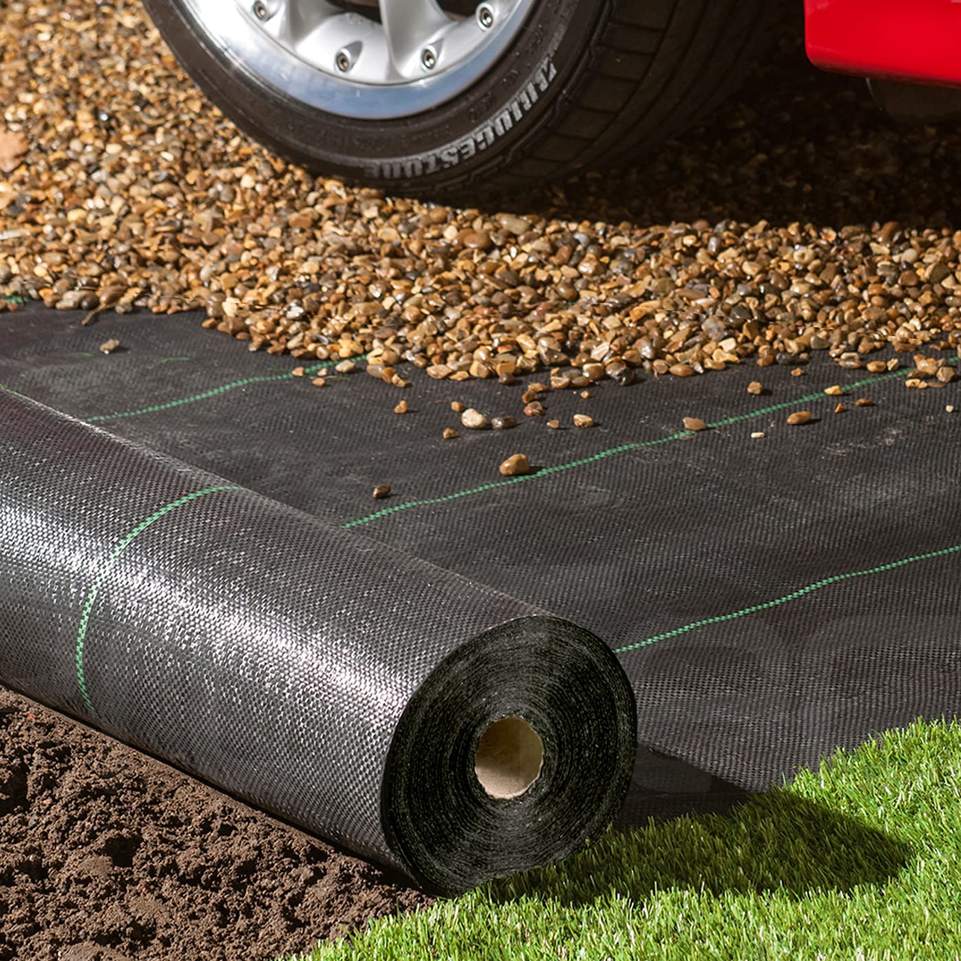 COD 50/100 GrassControl Barrier Fabric Weeding Cloth Black Degradable ...