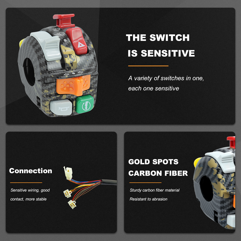 HONEYWELL HANDLE SWITCH UNIVERSAL VERSION 2 Gold foil Carbon Left and ...