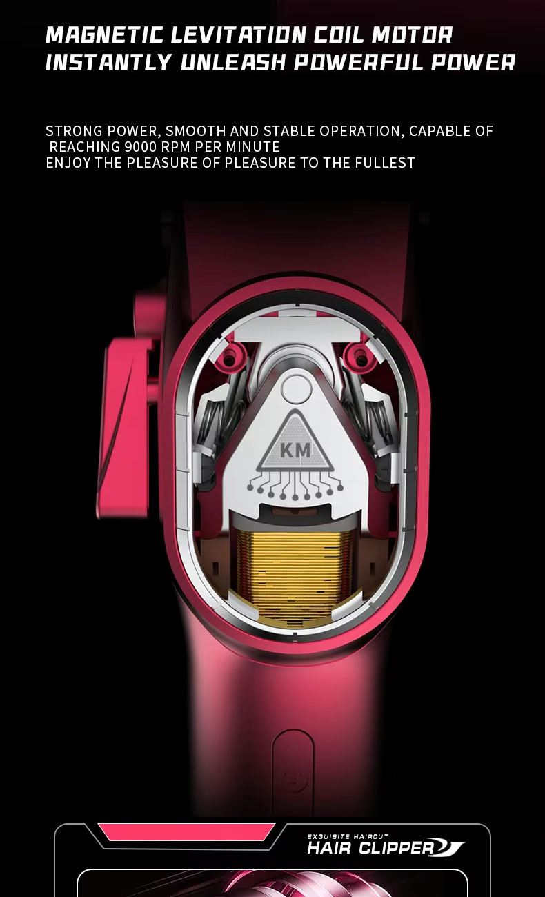 Kemei Rechargeable Hair Clipper Cordless DLC Hair Trimmer Cordless ...