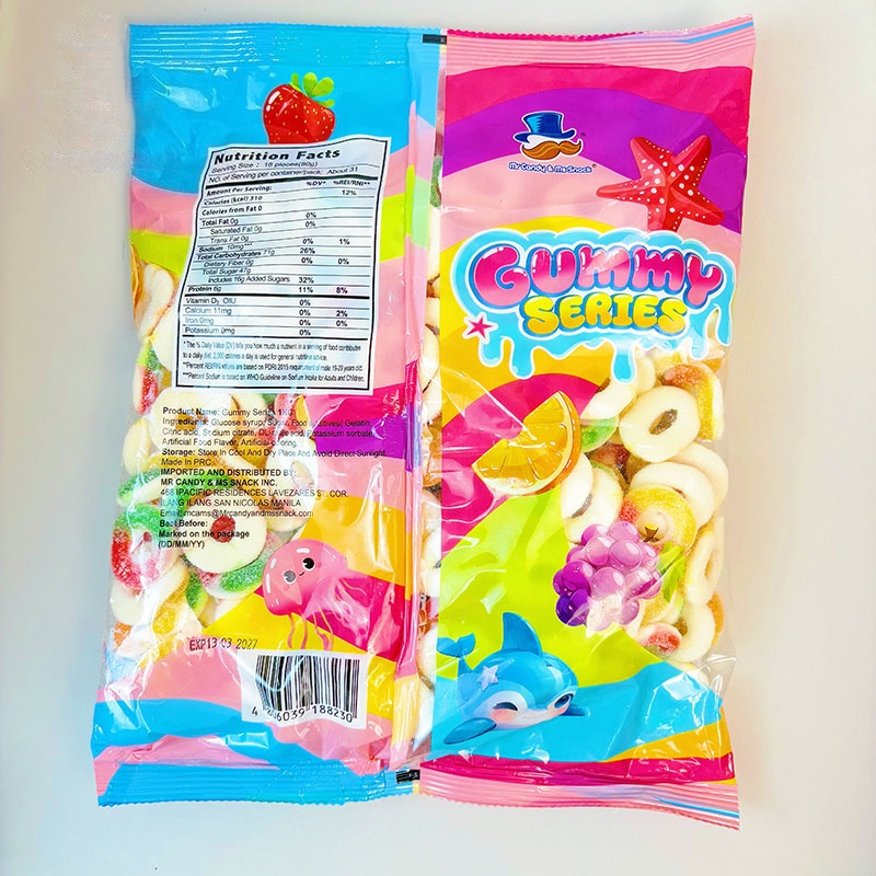 【COD】1kg Ring gummy Candy 190-200pcs soft candy 1000g grams Gummi ...