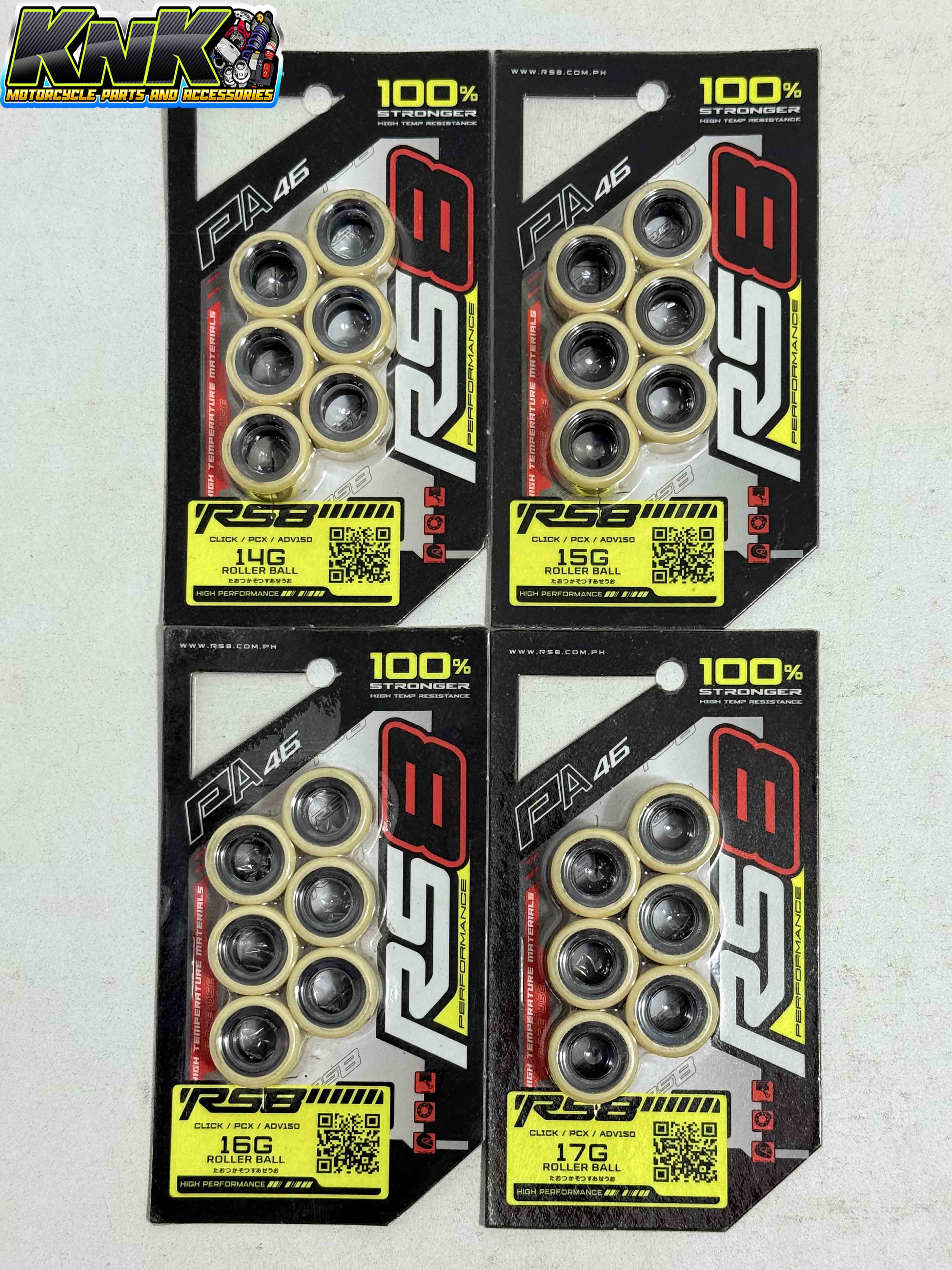 RS8 RACING PULLEY BALL HONDA CLICK ADV PCX 100% TAIWAN TECHNOLOGY ...